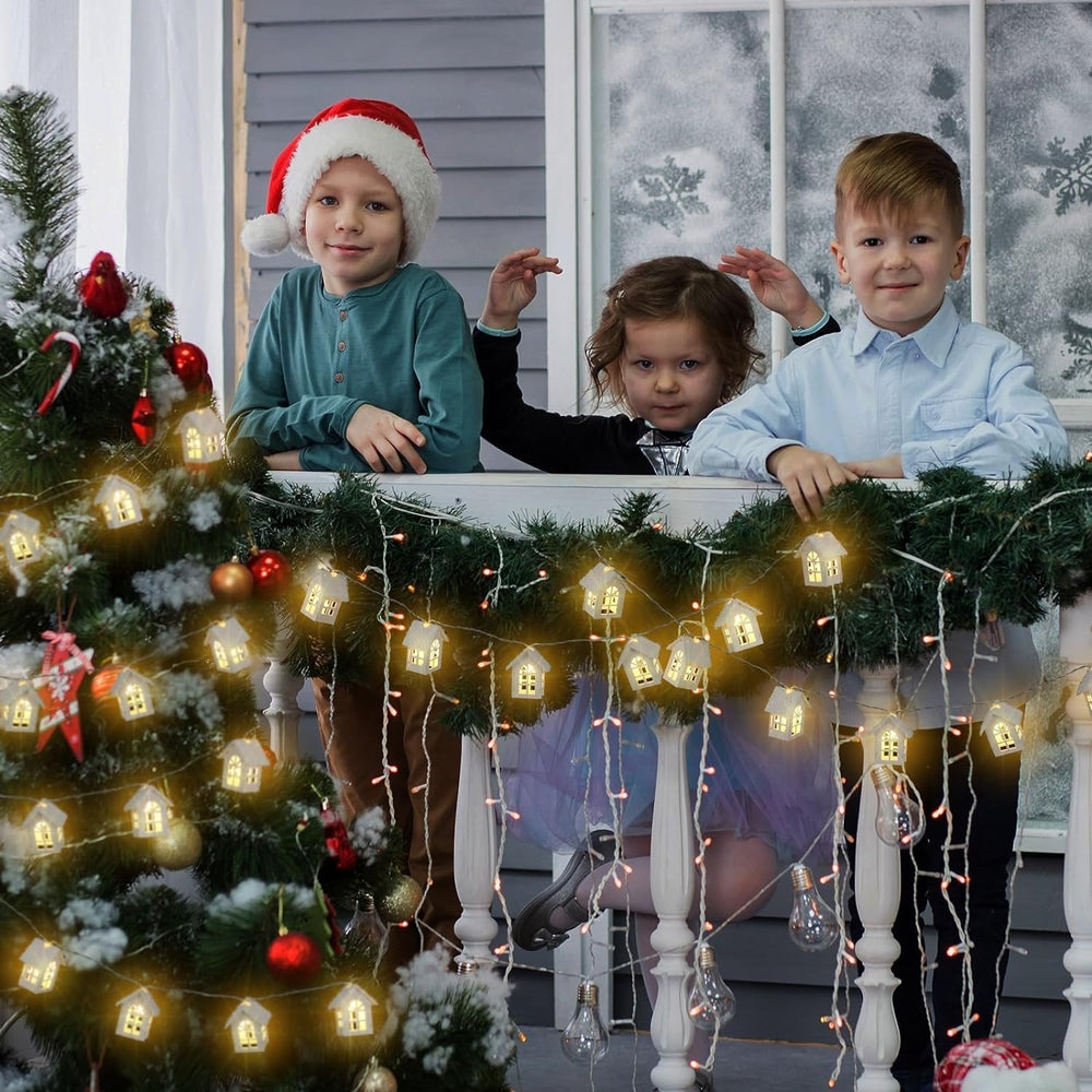 BowLift | Fairy Wood House Lights - Christmas Village Houses String Li
